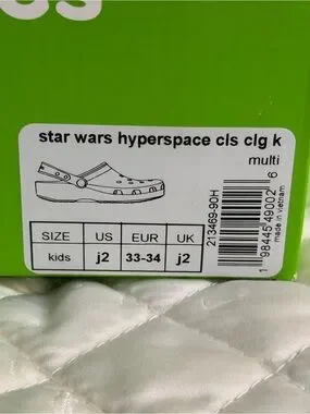 CROCS | Shoes | Crocs X Star Wars Hyperspace Classic Clog Kids J2 Black ...